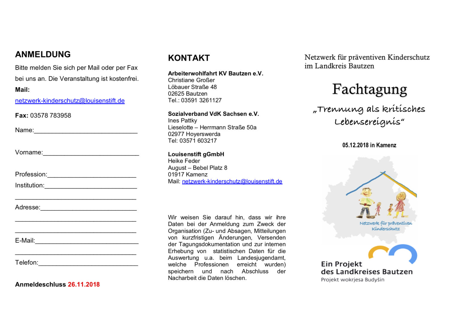 Fachtagung am 05.12.2018: Trennung als kritisches Lebensereignis – Louisenstift gGmbH